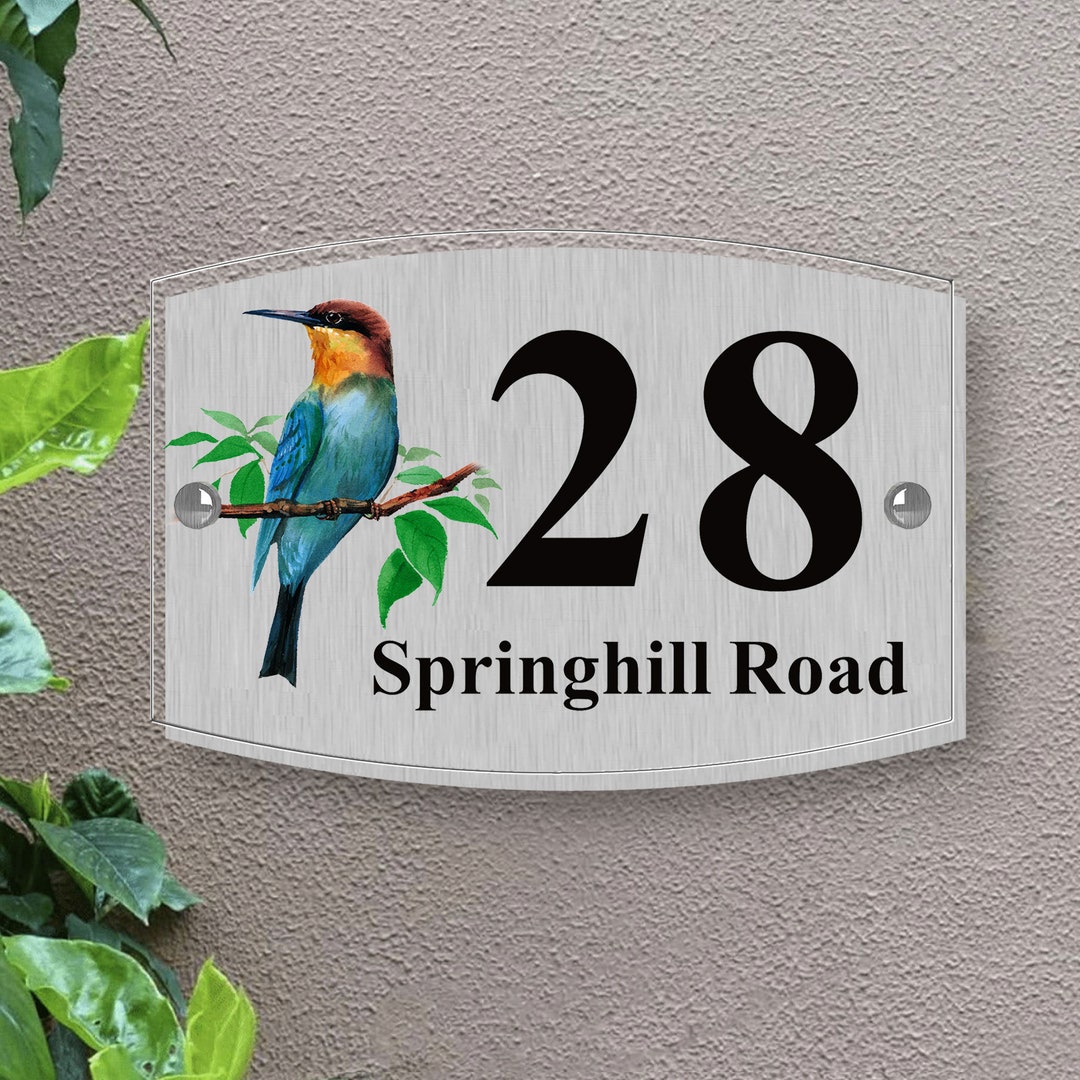 House Numbers Plaques Personalised Door Number Plaques for Wall Acrylic ...