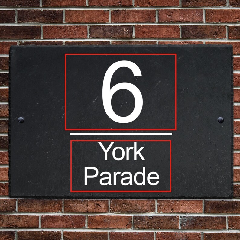Personalised Slate House Number Natural Slate Door Sign House | Etsy UK