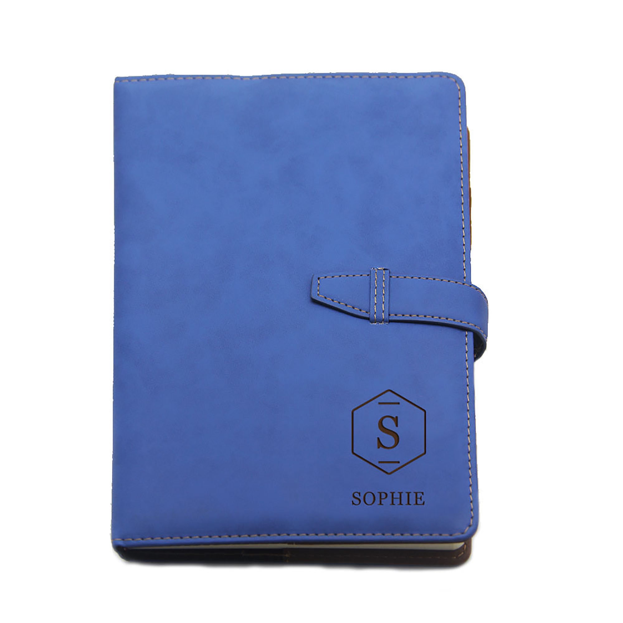 Personalised PU Leather Notebook Diary Business A5 Size Buckle - Etsy UK