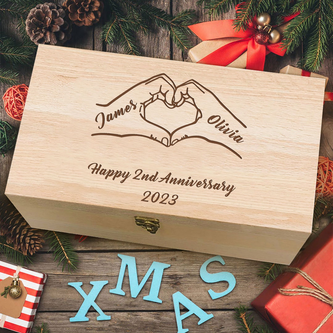Personalised Wedding Memory Boxes Wood Box Wedding Large Memory Heavy ...