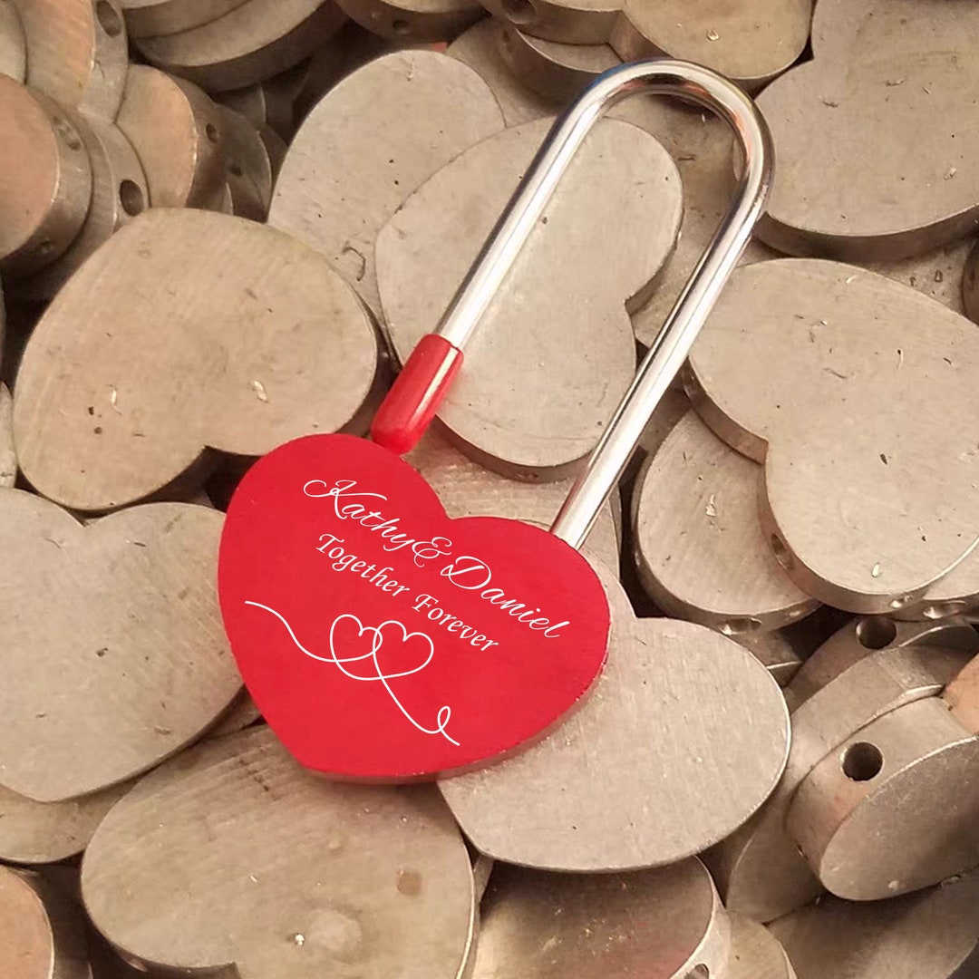 Personalised Love Lock for Her Engraved Padlock for Him Girls Couples ...