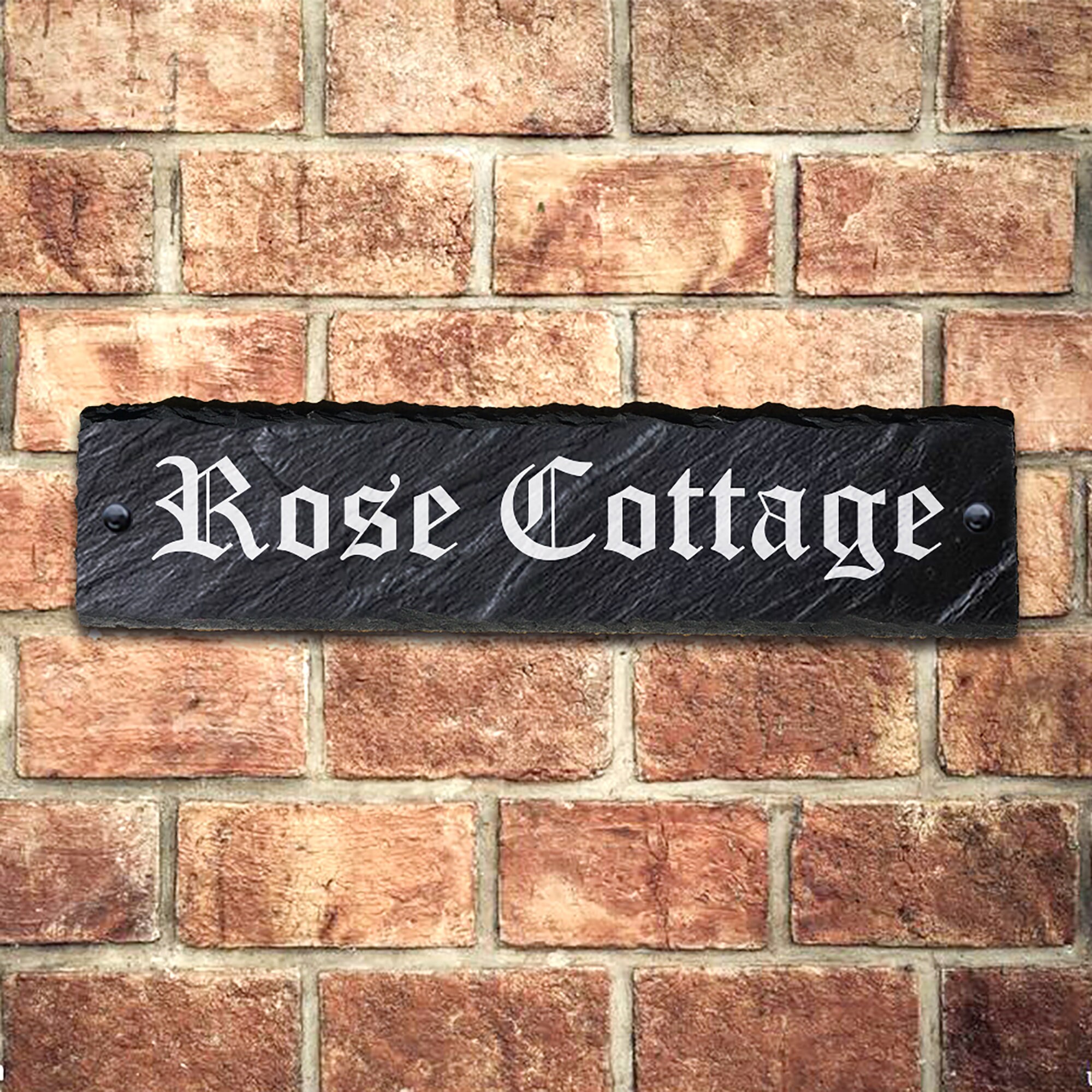 Rustic Slate House Gate Sign Plaque Door Number Personalised | Etsy UK