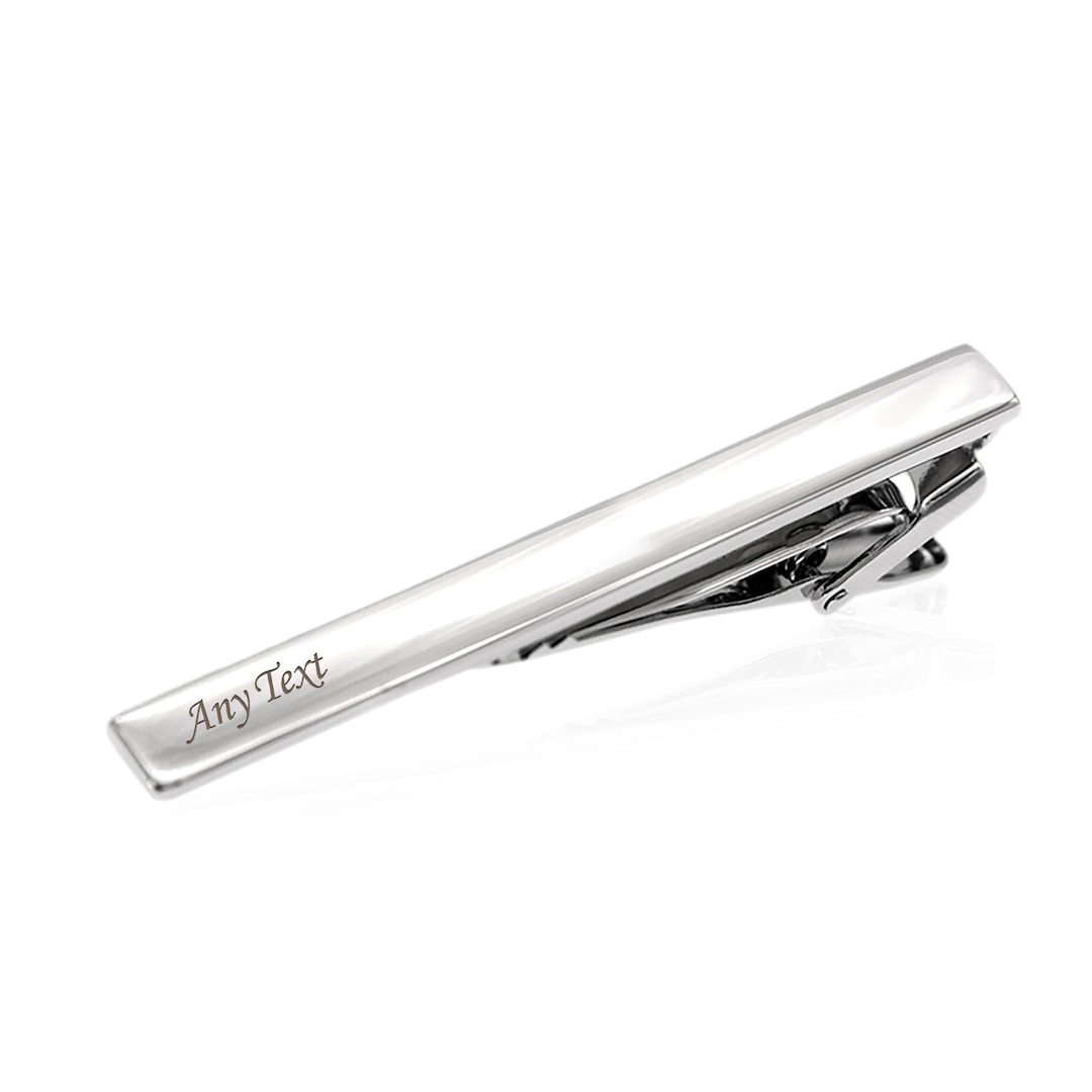 Personalised Tie Clip Engraved Tie Pin, Personalised Wedding Favours ...