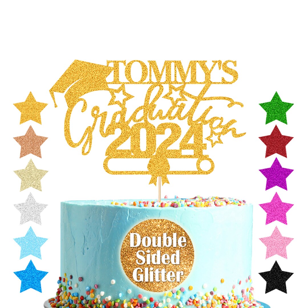 Personalised Graduation Cake Topper 2024 Congrats Graduation Cake ...