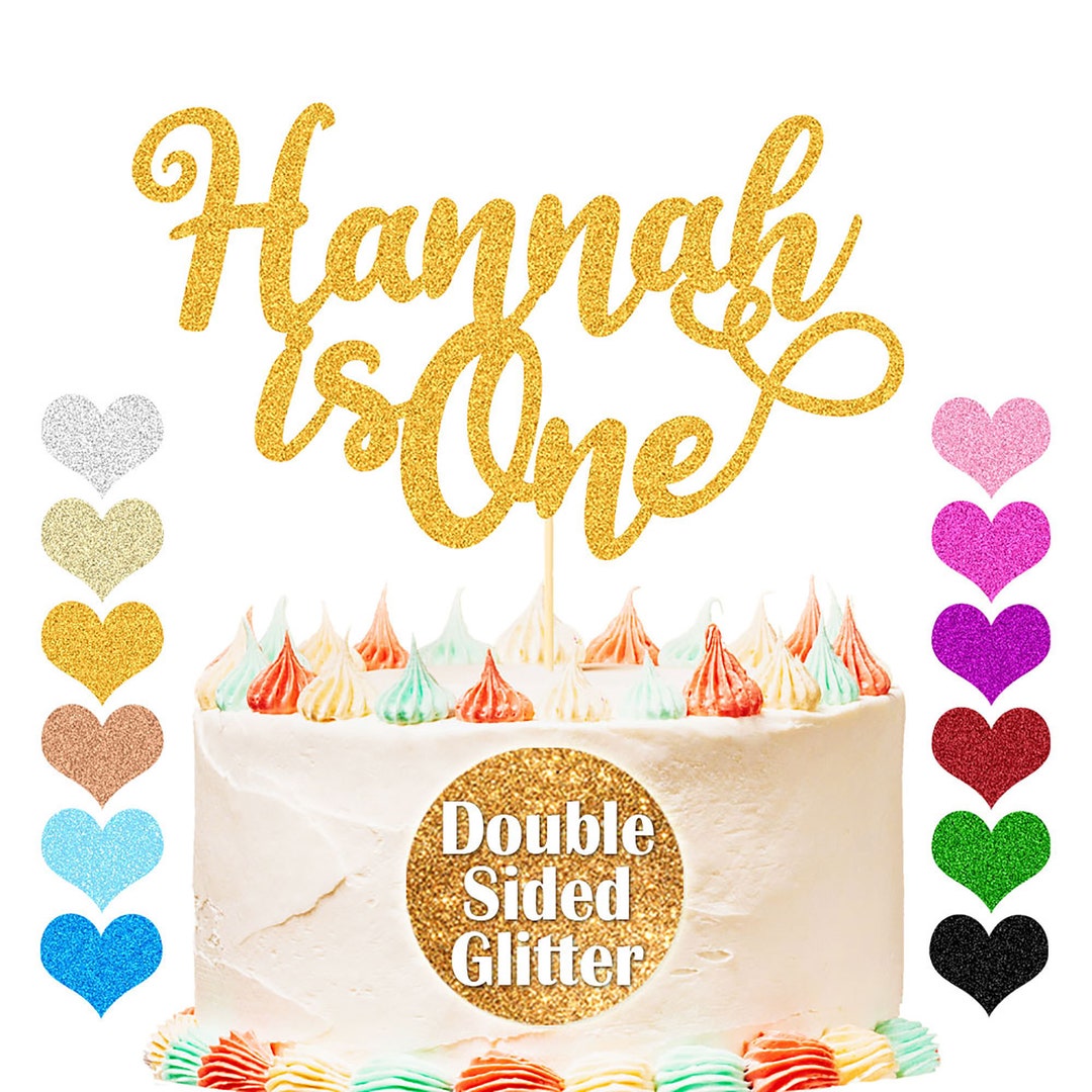 Personalised Birthday Cake Topper | Happy 1st Birthday Cake Topper With ...