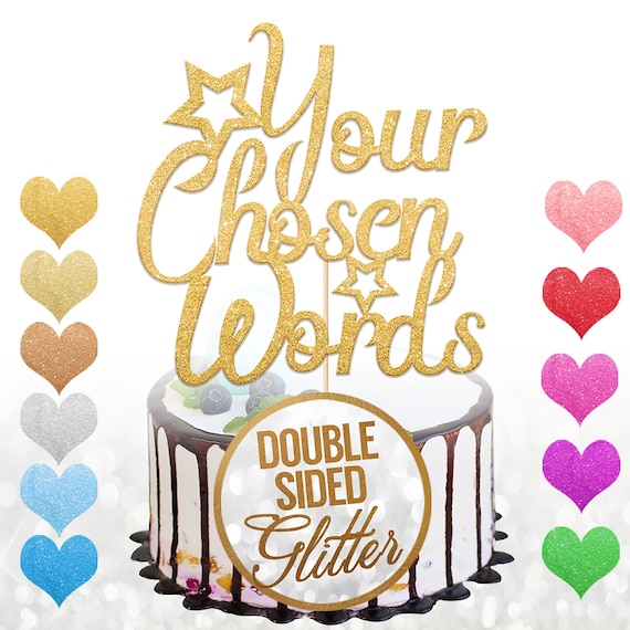 Personalised Cake Topper Any Word Customised Name Custom | Etsy UK