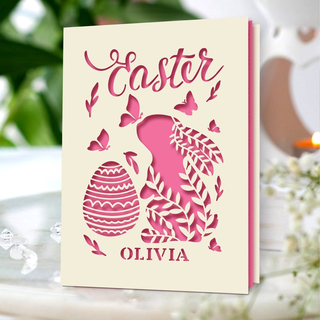 Personalised Happy Easter Card for Her Custom Easter Card for Him ...