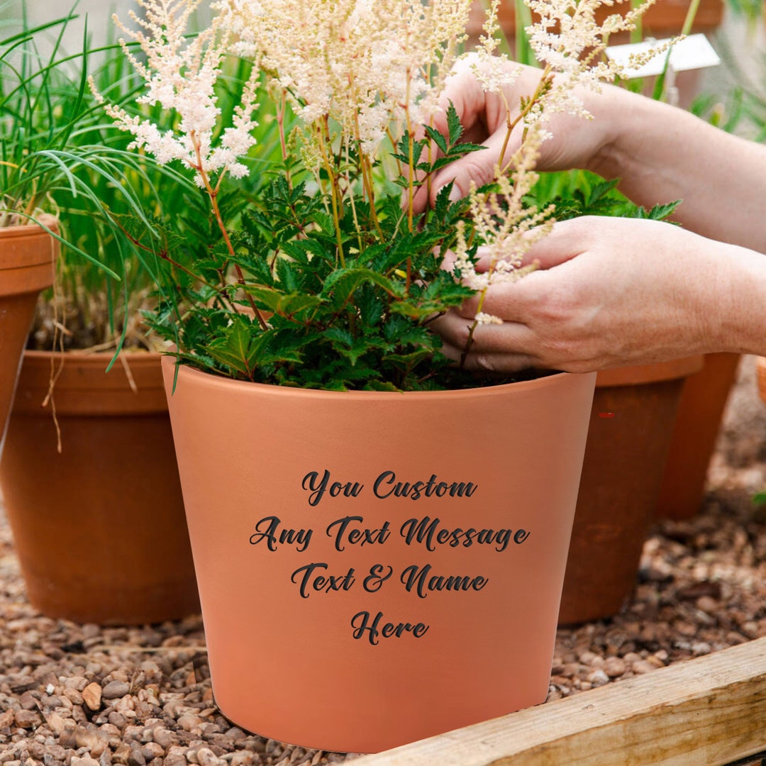 Personalised Terracotta Plant Pots Clay Flower Plant Pots Planters With ...