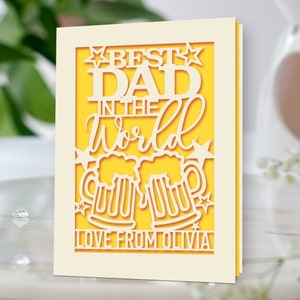 Personalised Fathers Day Card Custom Happy Father's Day Gift Wonderful ...