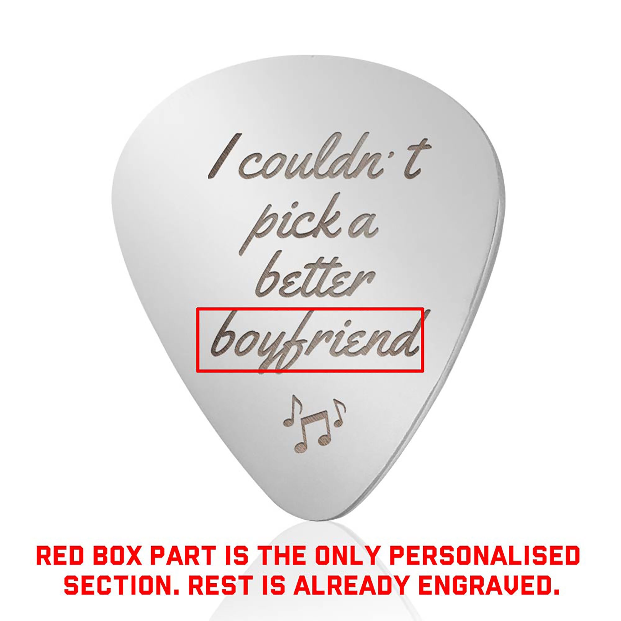 Personalised Guitar Picks With Any Text Engraved Stainless - Etsy UK