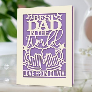 Personalised Fathers Day Card Custom Happy Father's Day Gift Wonderful ...