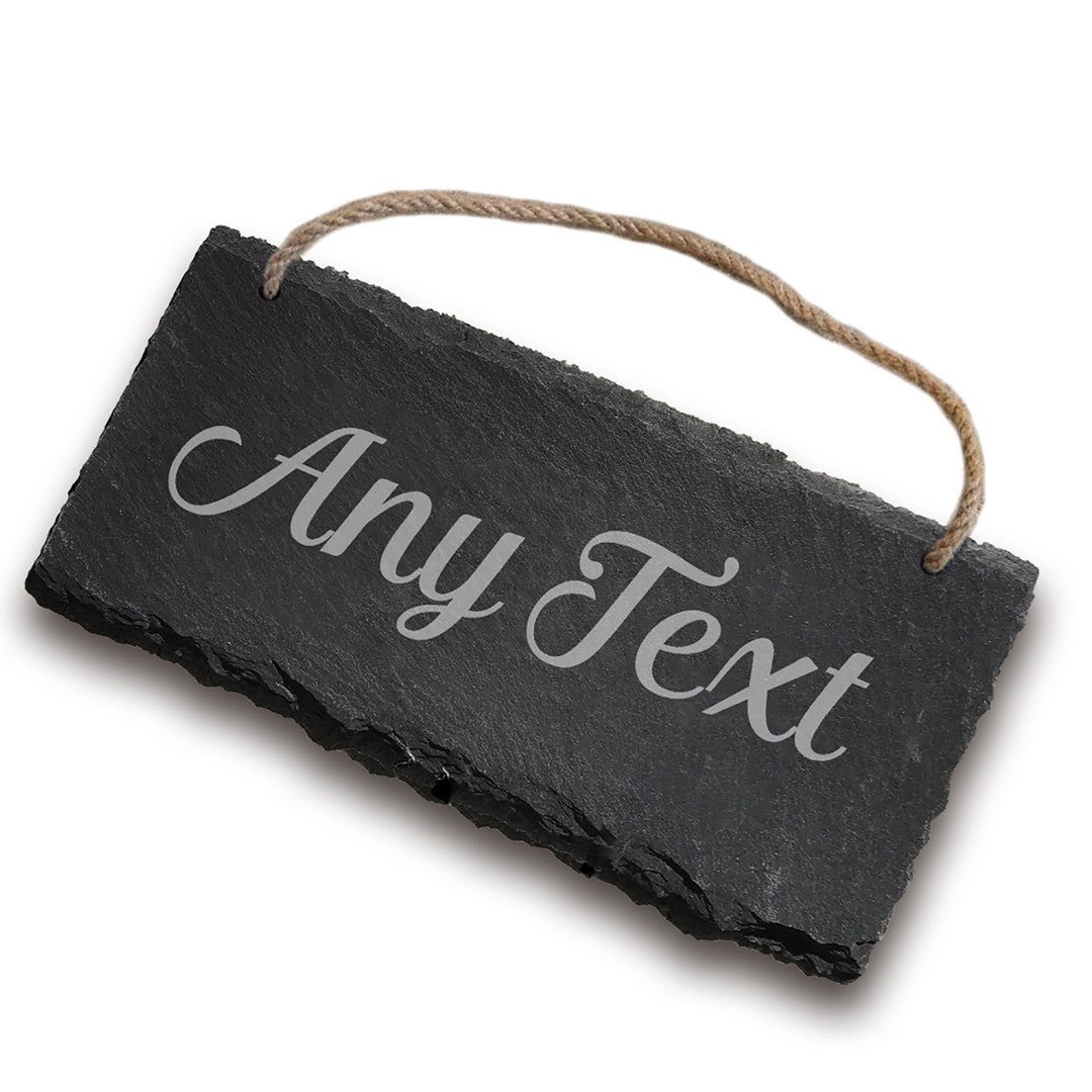 Slate Garden Signs and Plaques Outdoor Engraved Slate House Plaque Sign ...