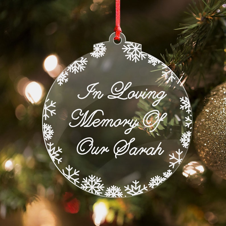 Personalised Memory Christmas Tree Ornaments 4 Shapes in | Etsy UK