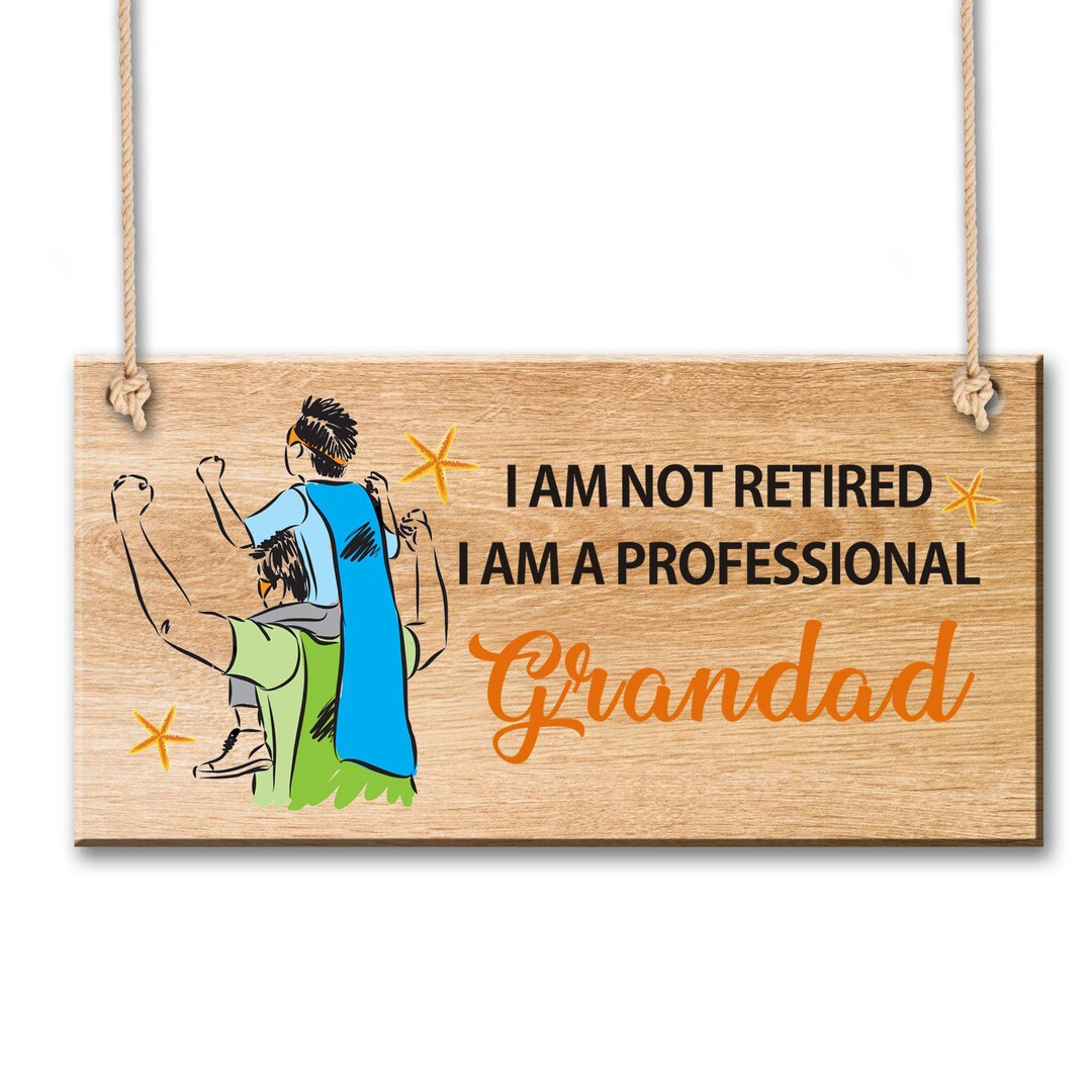 Personalised Funny Retirement Gifts for Women Men Custom Hanging Wooden ...