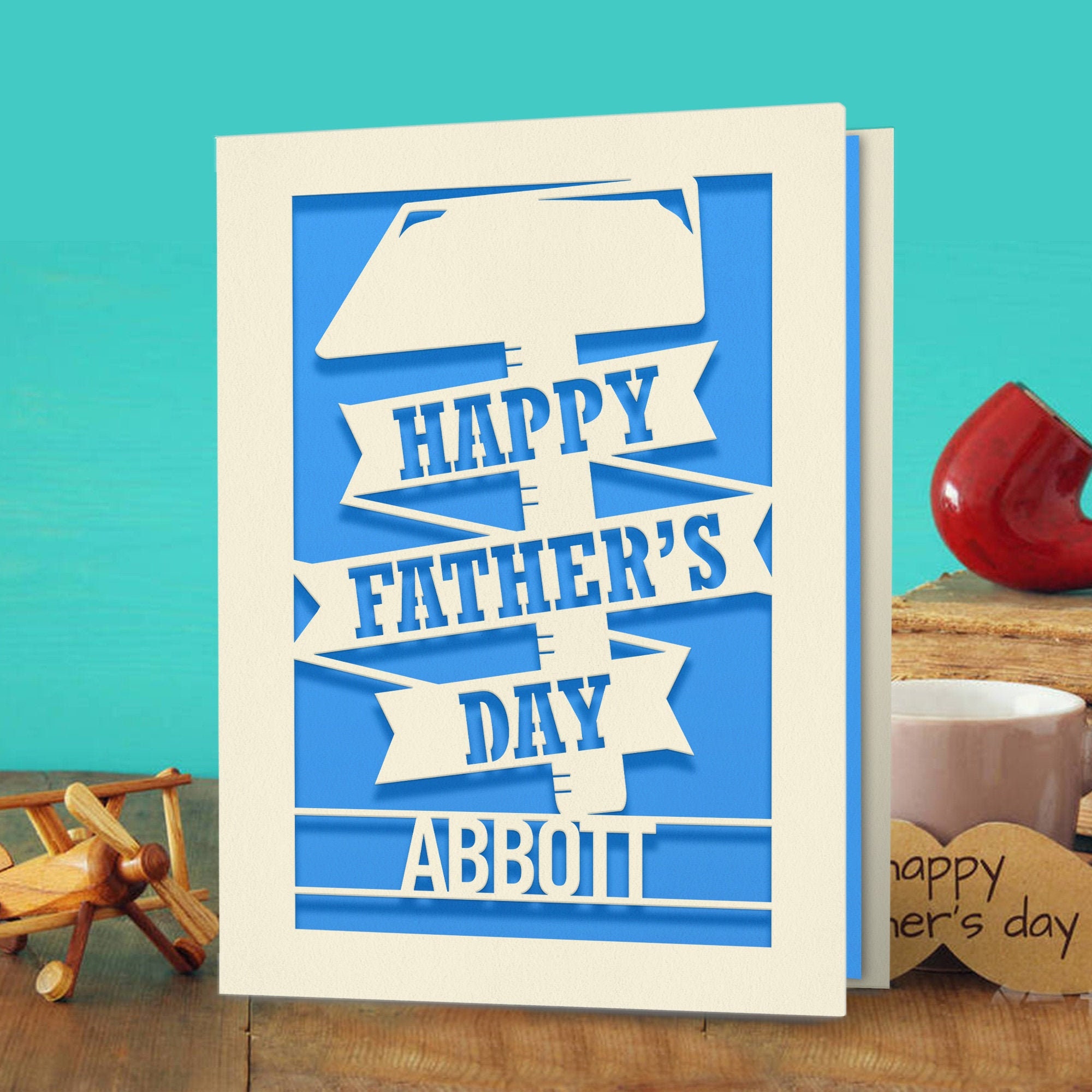Personalised Fathers Day Card Custom Happy Fathers Day Love - Etsy UK