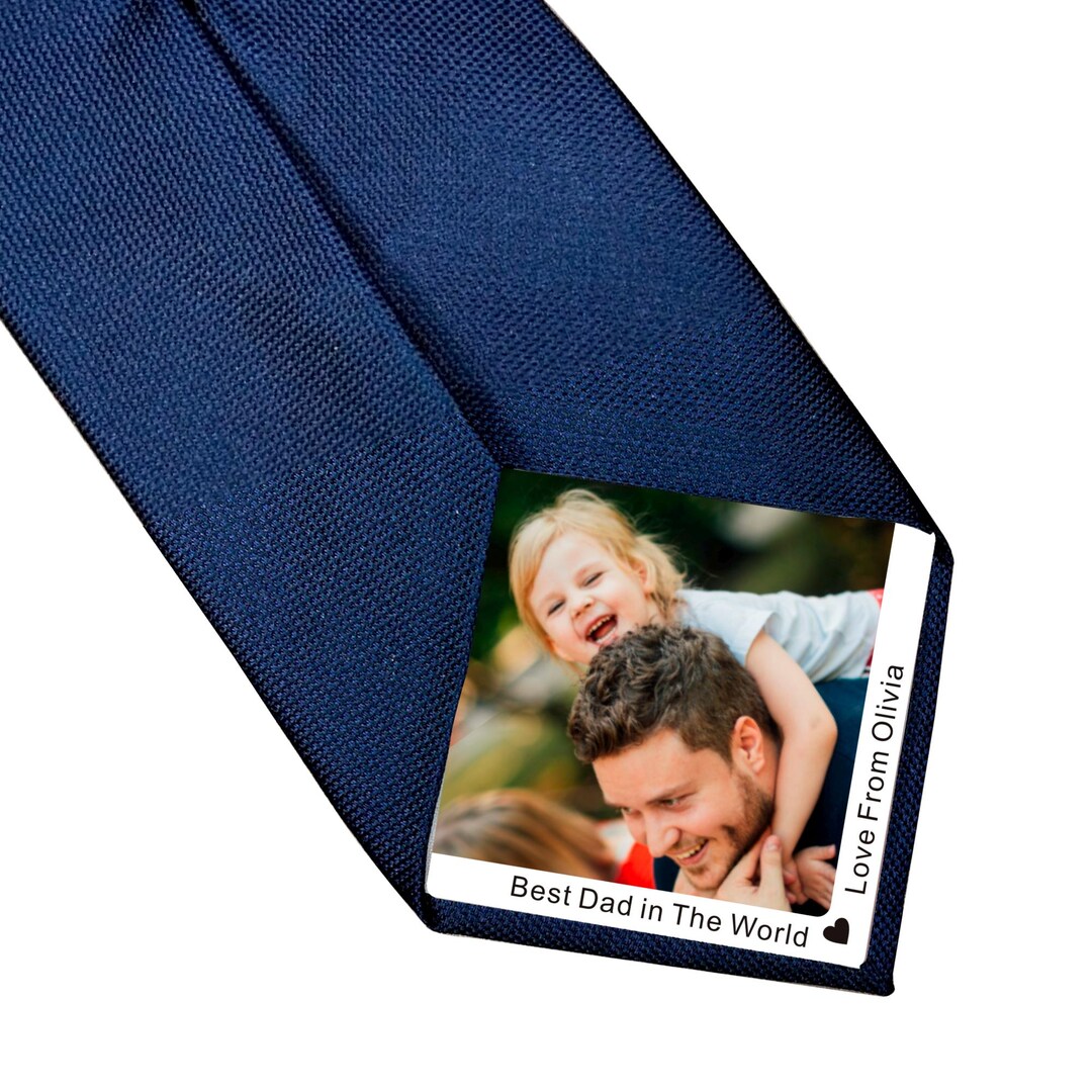 Personalised Fathers Day Dad Gifts Custom Photo Tie Patch With Text for ...
