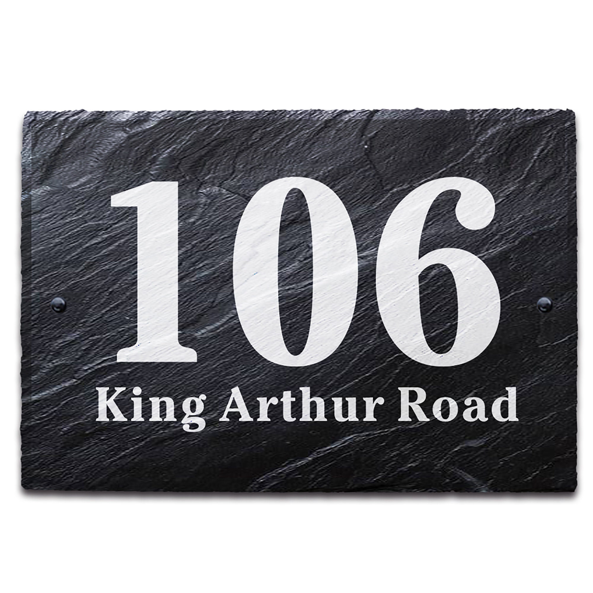 Rustic Slate House Gate Sign Plaque Door Number Personalised | Etsy UK