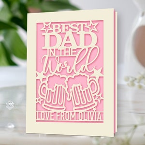 Personalised Fathers Day Card Custom Happy Father's Day Gift Wonderful ...