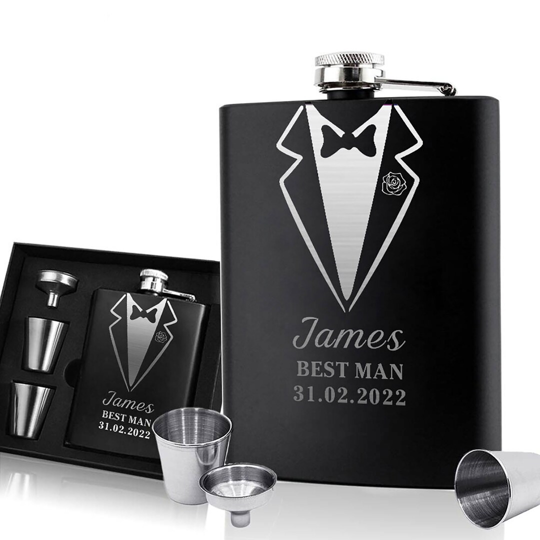Personalised Engraved Hip Flask for Men Women Wedding Gifts for Husband ...