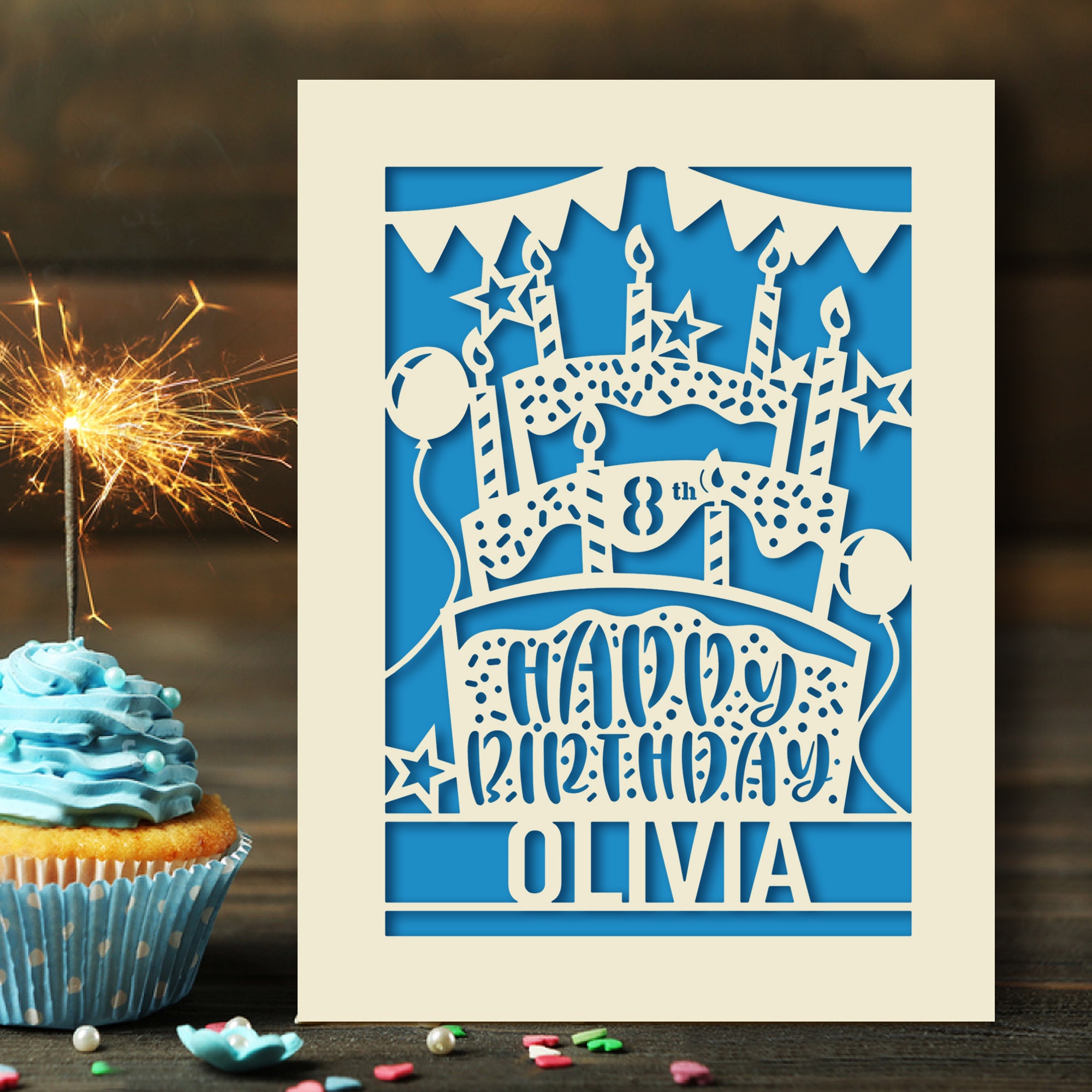 Personalised Birthday Card Custom Happy Birthday Gift for Her Girl ...