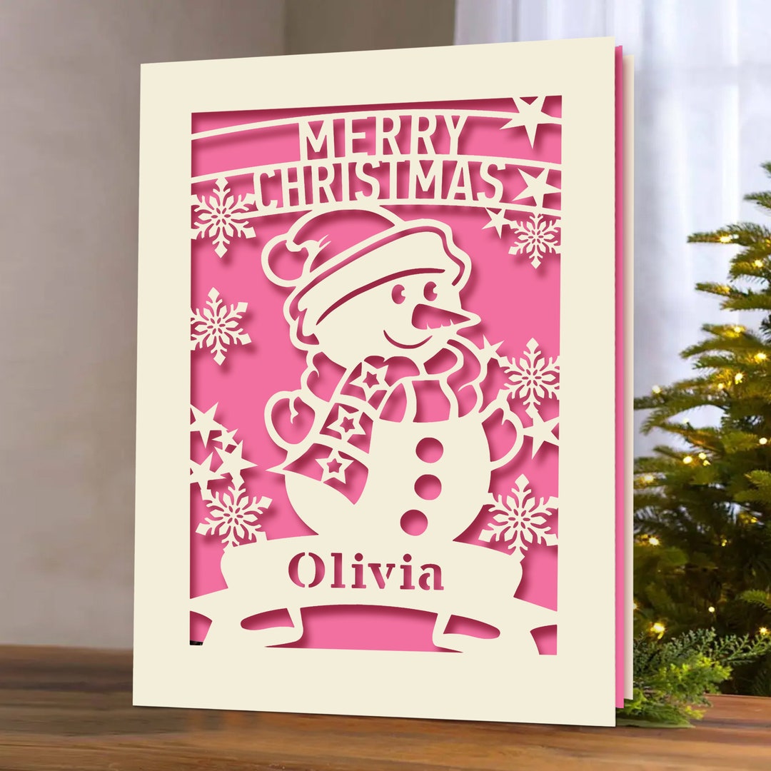 Merry Christmas Cards Personalised Christmas Card Gifts Xmas Gifts ...