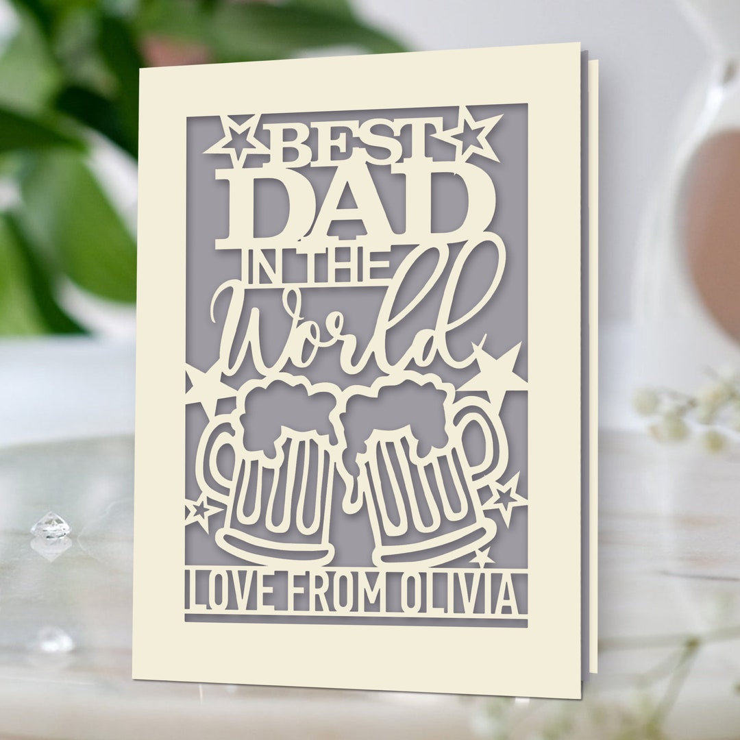 Personalised Fathers Day Card Custom Happy Father's Day Gift Wonderful ...