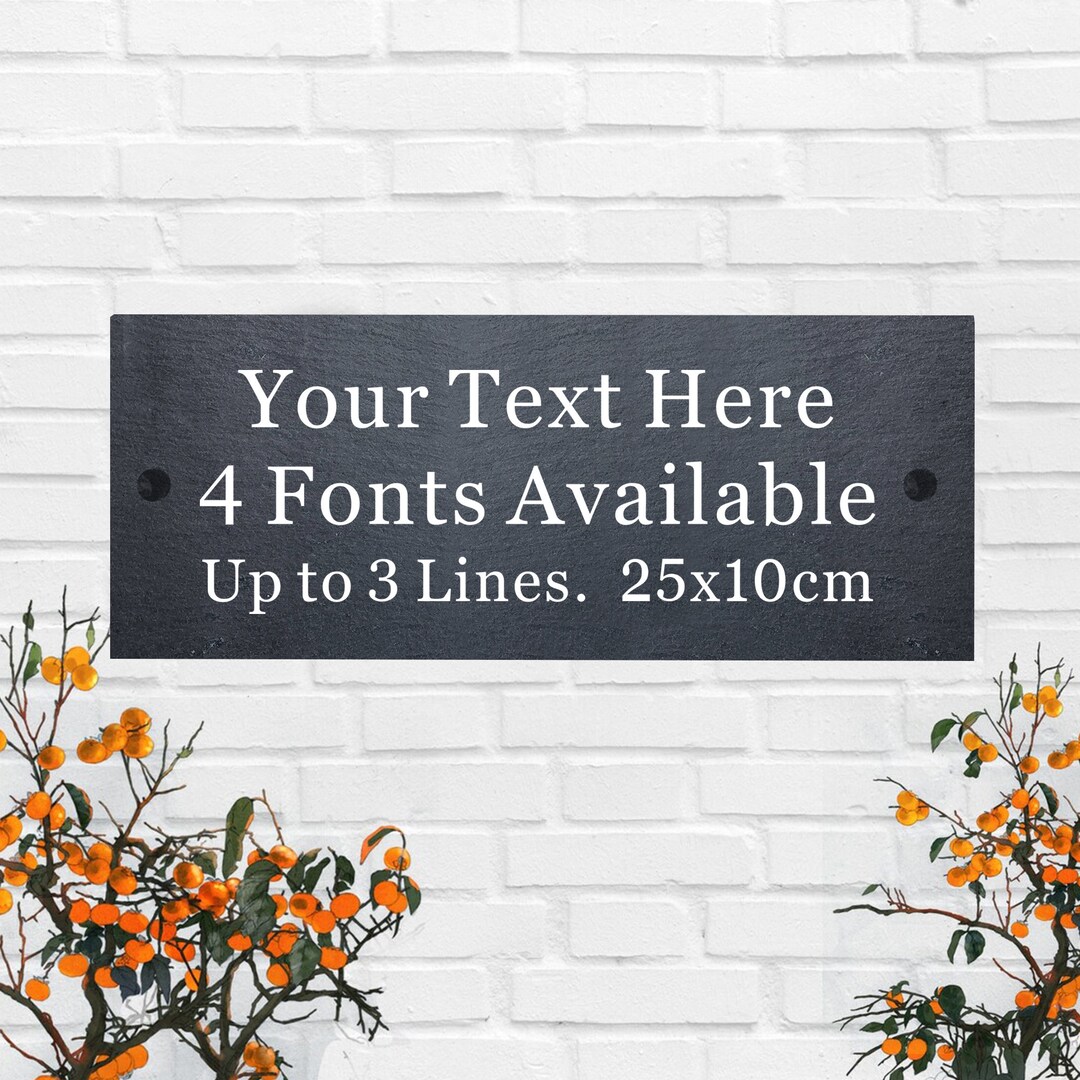 Personalised Plaque Slate House Signs Natural Slate Garden Sign Plaques ...