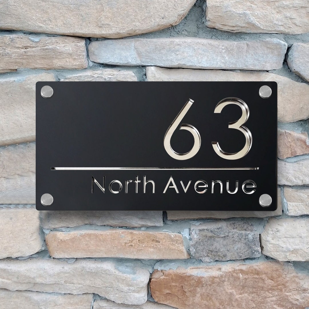 House Numbers Plaques Personalised Door Number Plaques for Wall House ...