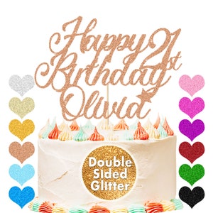 Personalised Happy Birthday Cake Topper Custom Cake Decoration With Any ...