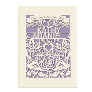 Personalised Wedding Card Laser Cut Wedding Greeting Card |wedding Gift ...