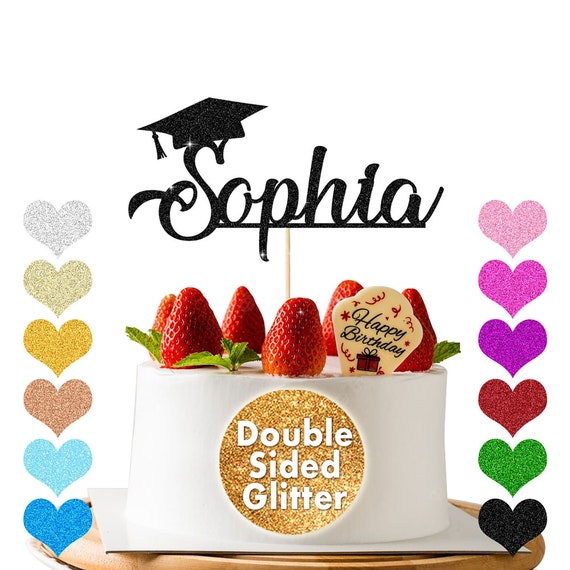 Personalised Cake Topper Custom Congrats Graduation Hat - Etsy