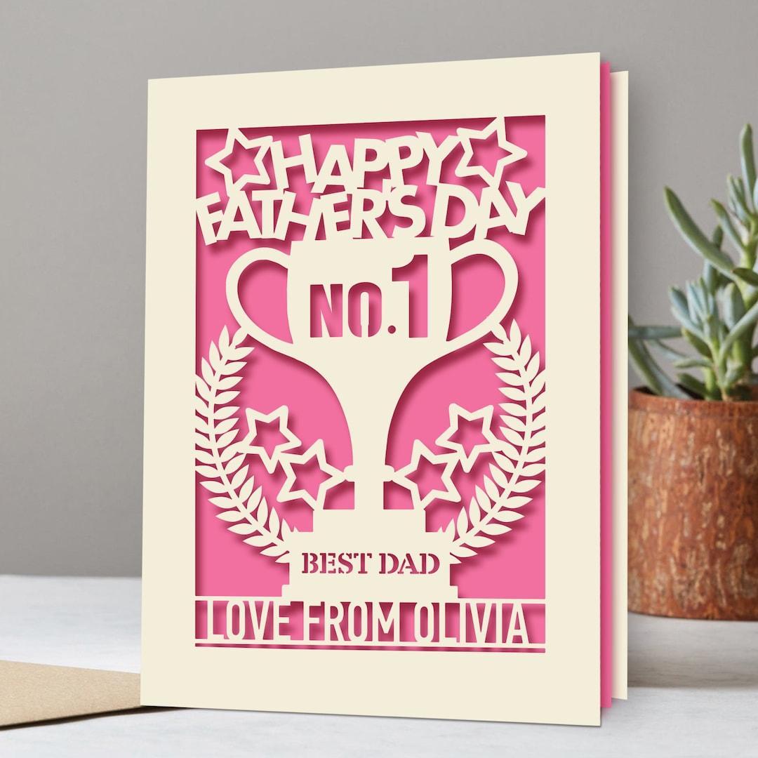 Personalised Father's Day Card for Dad Fathers Day Custom Gift for ...