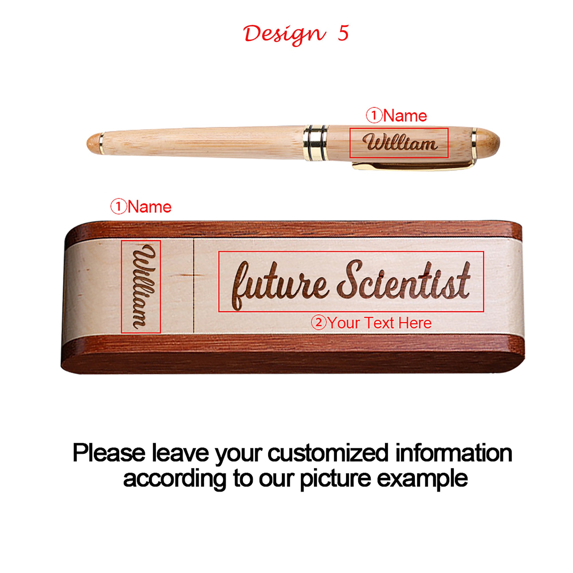 Personalised Pen Engraved Natural Wooden Ballpoint Pen With - Etsy UK