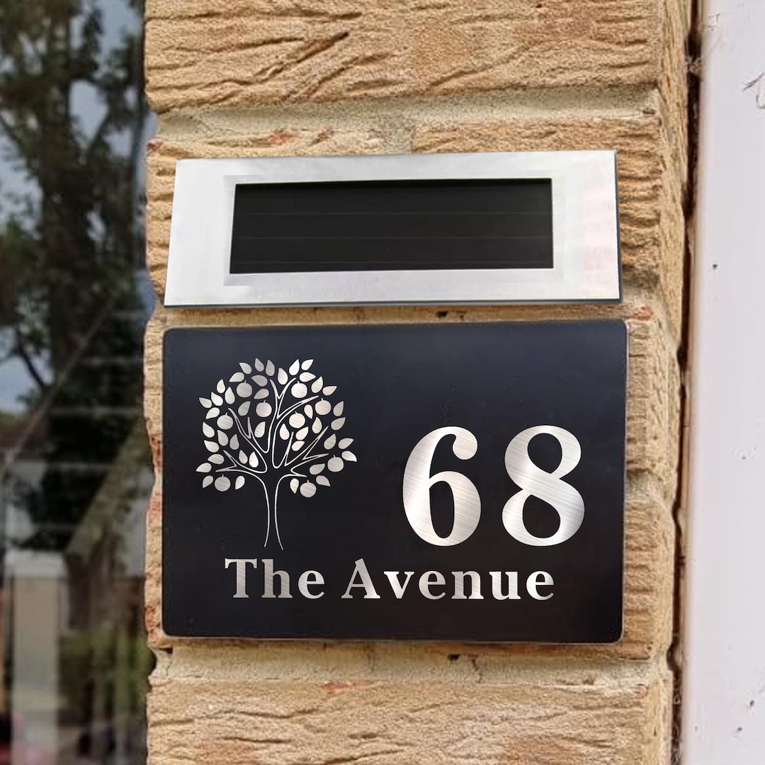 Door Number Plaques Personalised Front Door Signs House Number Plaques ...