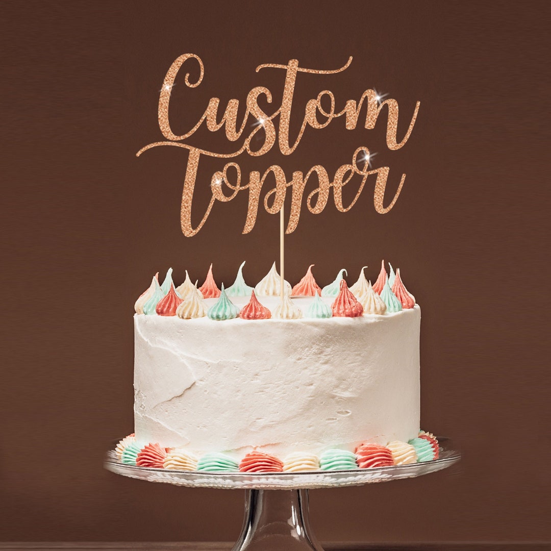 Personalised Happy Birthday Cake Topper Multicolour Birthday Cake ...