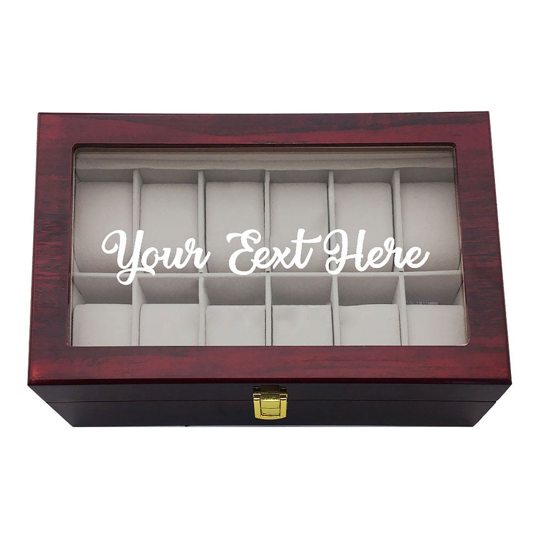Personalised Watch Box Organiser Gifts for Man 12 Slot Watch - Etsy
