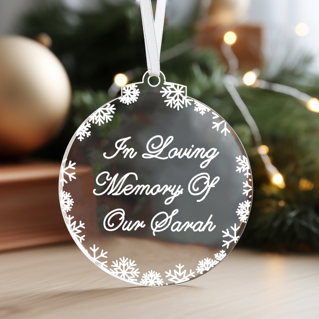 Personalised Memory Christmas Tree Ornaments 4 Shapes in Acrylic ...