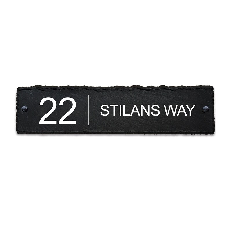 Personalised Slate House Number Natural Slate Door Sign House | Etsy UK