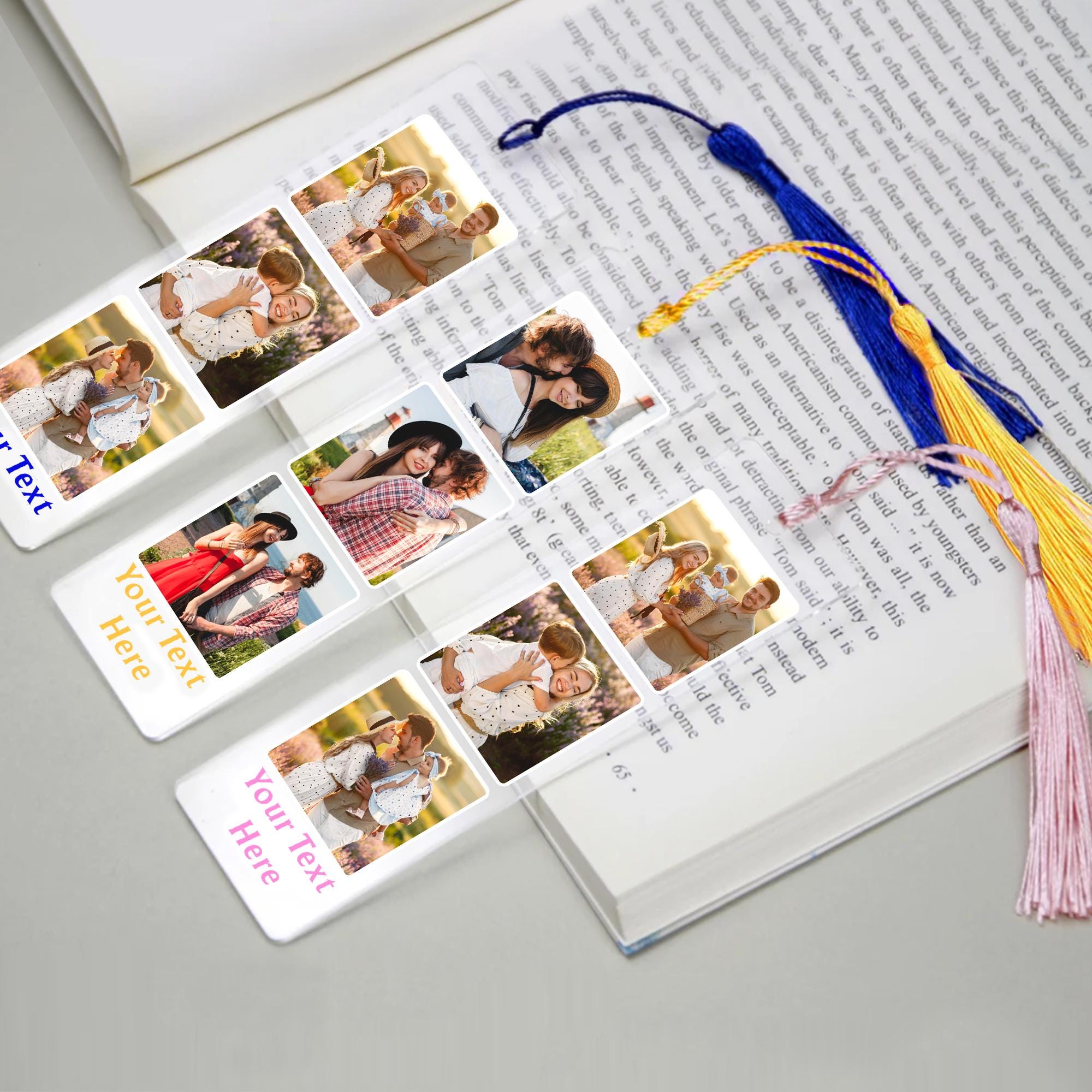 Personalized Photo Bookmark: Acrylic Bookmark With Tassel - Etsy UK