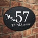Personalised Natural Slate House Gate Sign Plaque Door Number ...