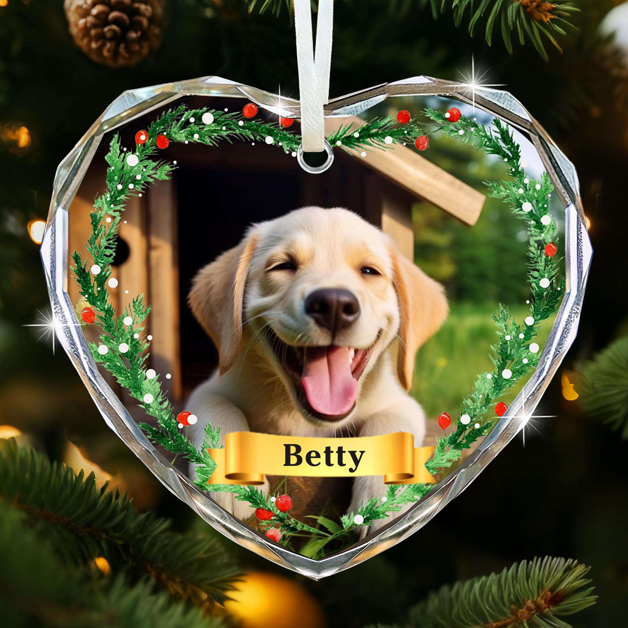 Personalised Dog Christmas Bauble, Pet Xmas Baubles With Photo, Custom ...