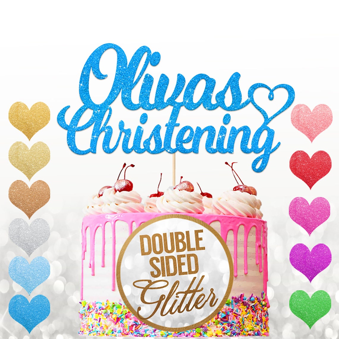 Personalised Christening Cake Topper Party Cake Decorations | Etsy