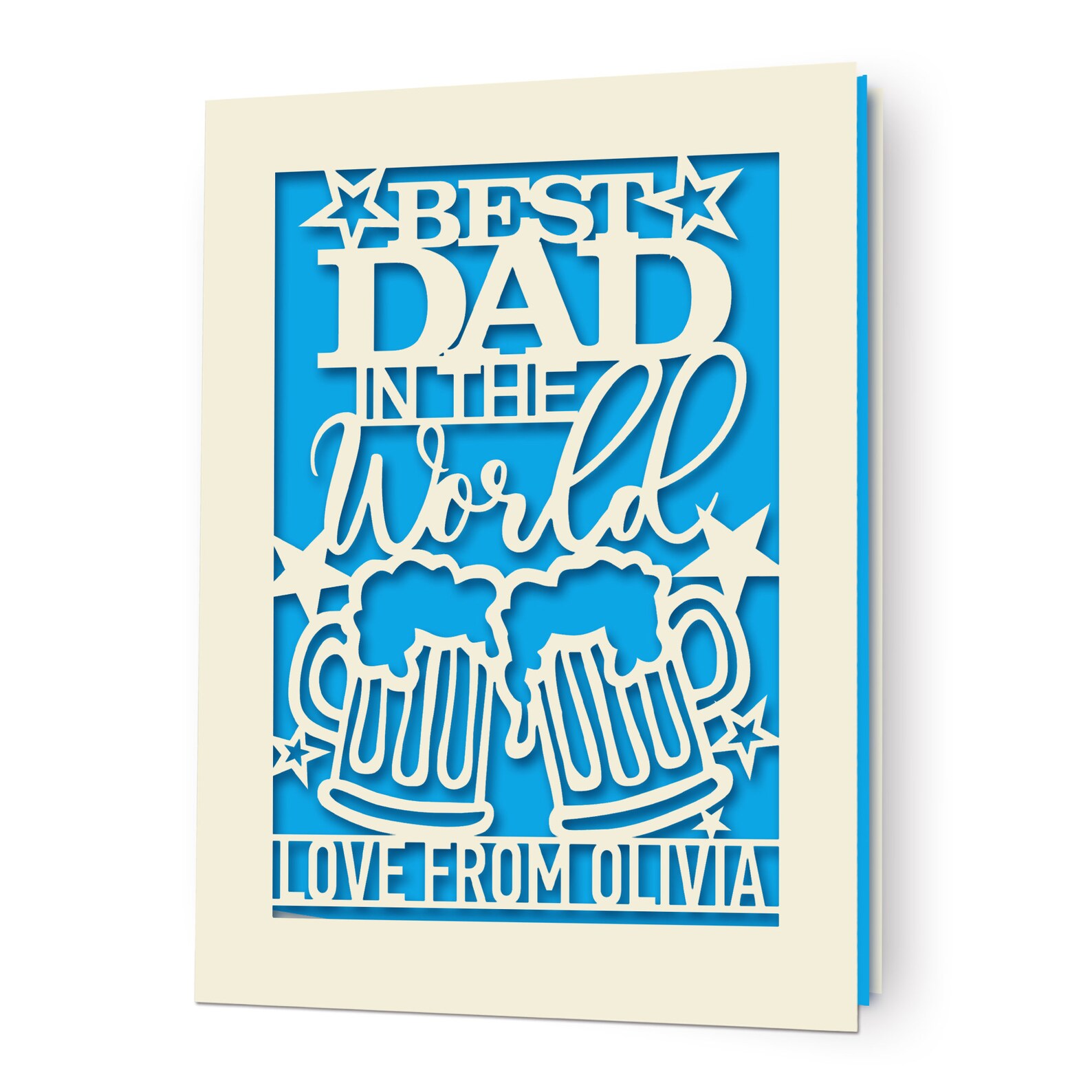 Personalised Fathers Day Card Custom Happy Father's Day Gift Wonderful ...
