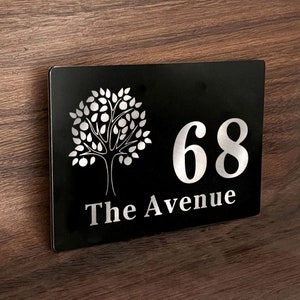 Door Number Plaques Personalised Front Door Signs House Number Plaques ...
