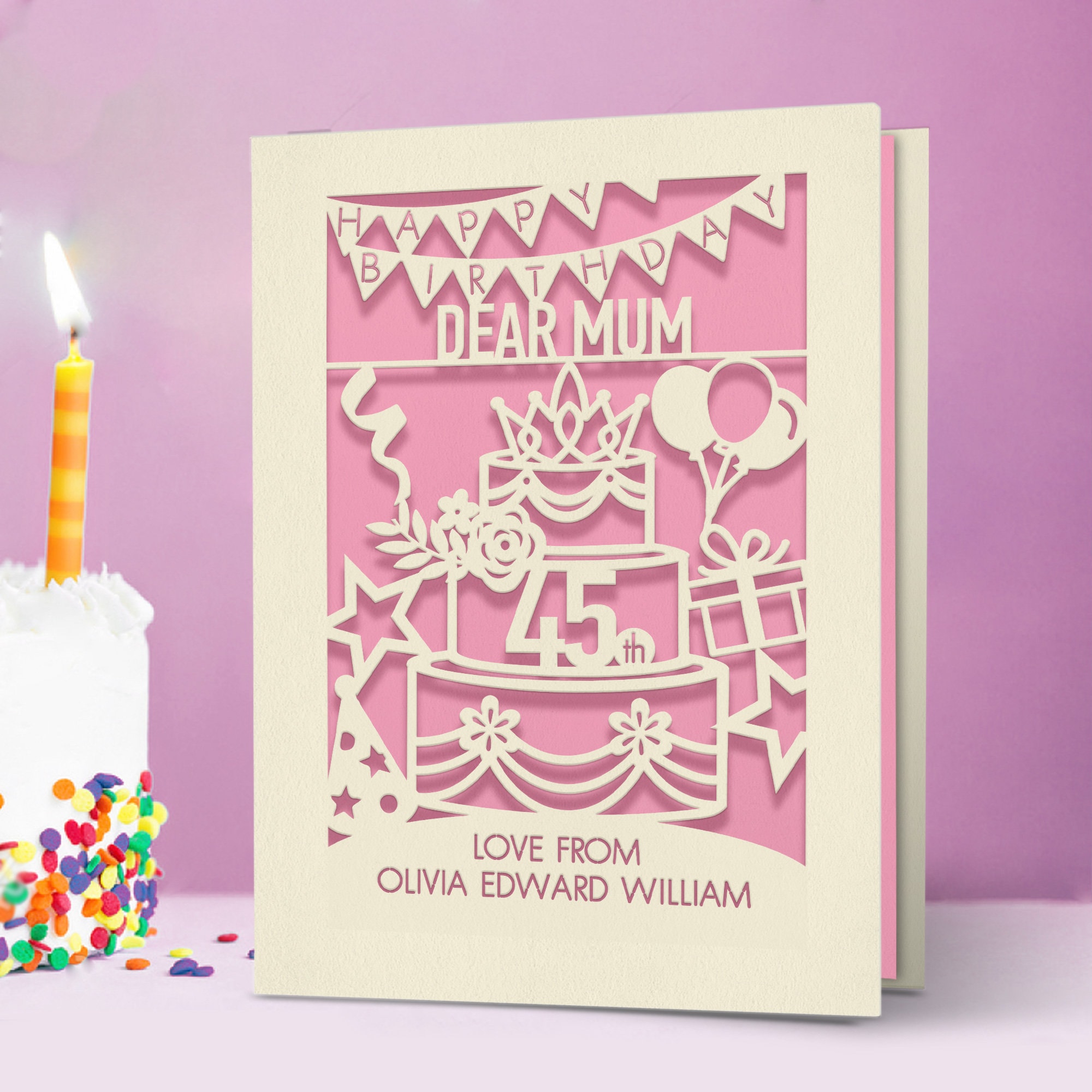 Personalised Happy Birthday Cards Custom Happy Birthday Card With Any ...