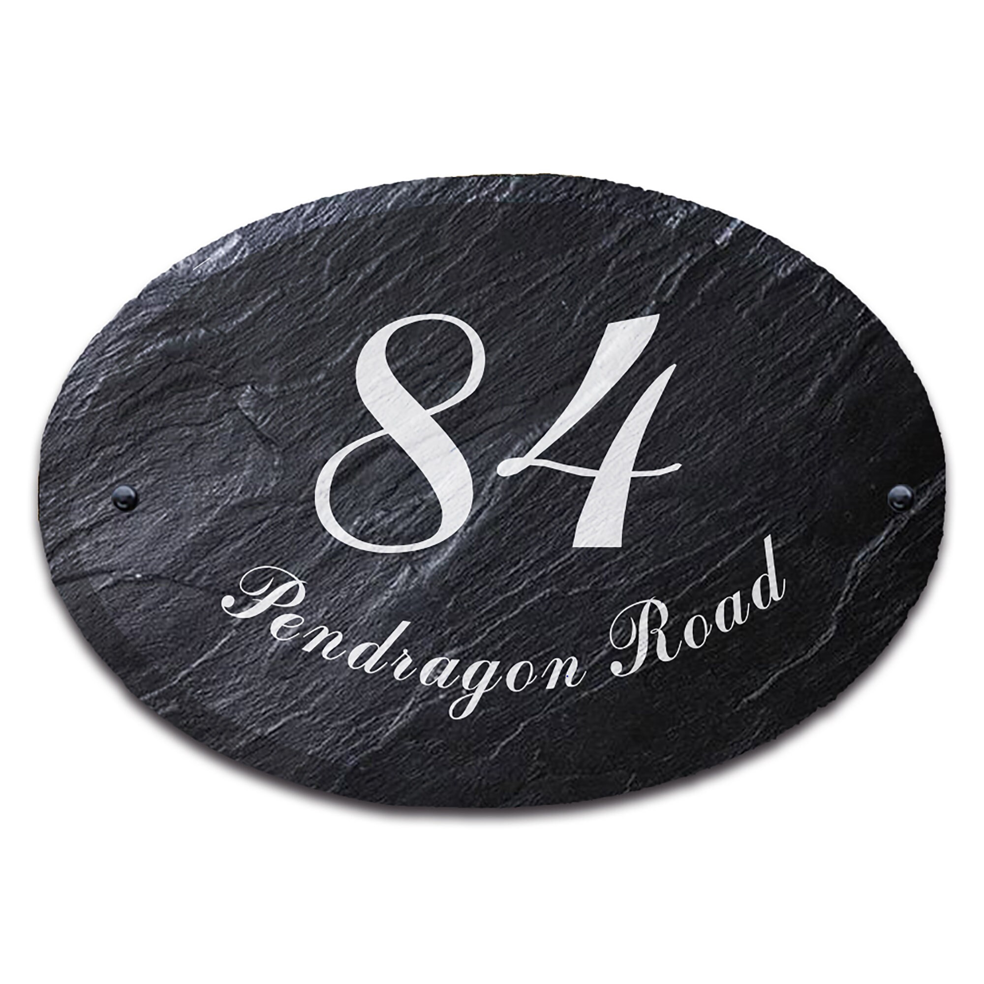 Rustic Slate House Gate Sign Plaque Door Number Personalised | Etsy UK