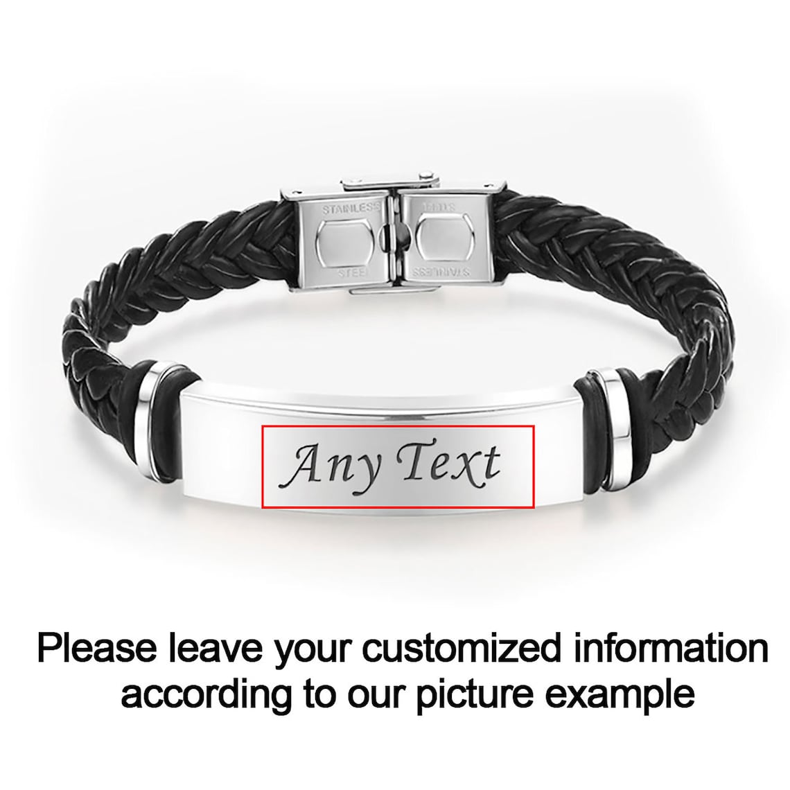 Personalised Mens Bracelet Engraved Bracelets Gift for Him - Etsy UK