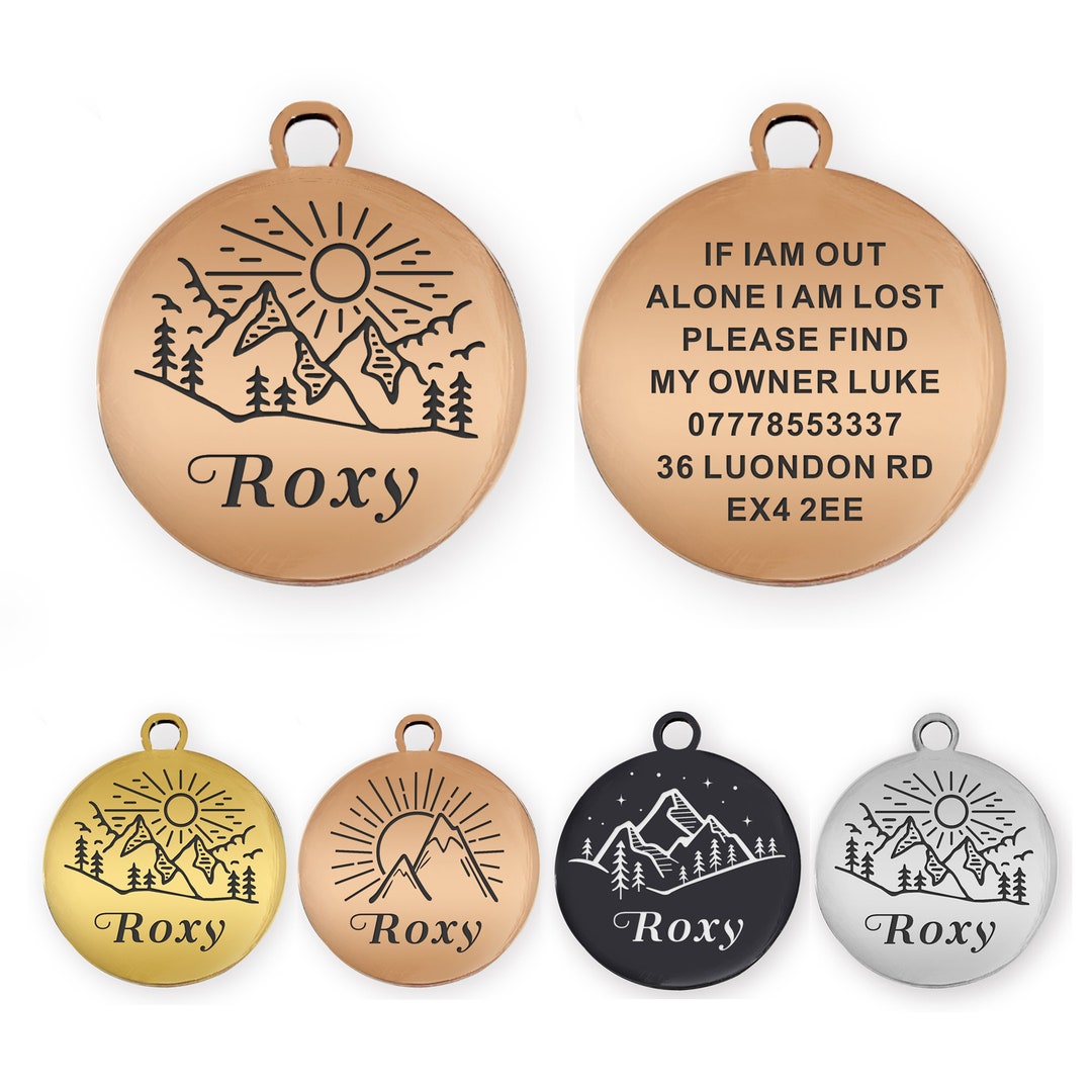 Personalized Dog ID Tag, Cat Tag, Pets Tags With 3 Different Designs ...