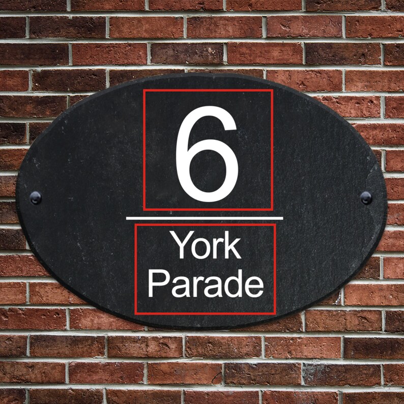 Personalised Slate House Number Natural Slate Door Sign House | Etsy UK