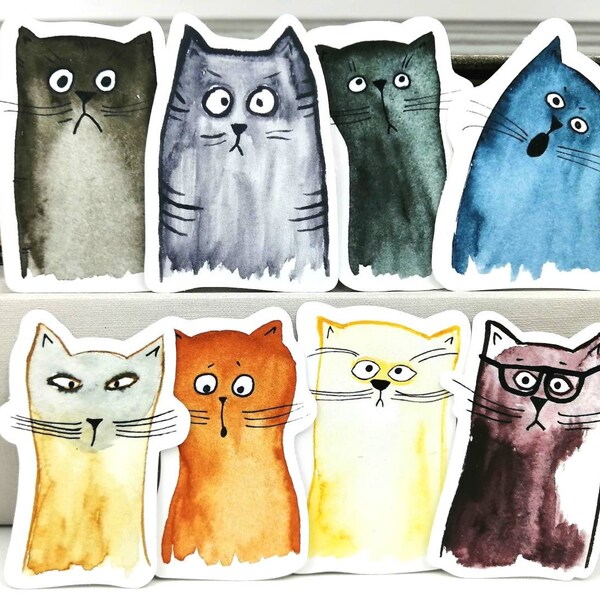 Cat Sticker Set - Etsy